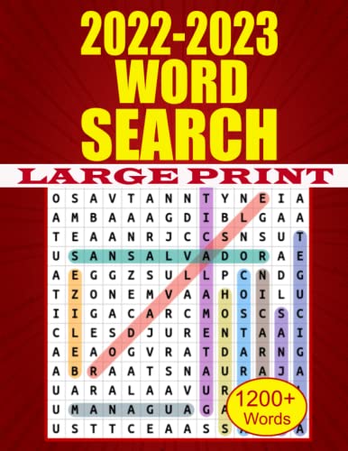 2022-2023 Word Search Large Print: Word Search For Adults & Seniors Large Print,1200+ Word-Finds ...