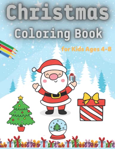 Christmas Coloring Book : Cute fun and Simple coloring book for kids ...