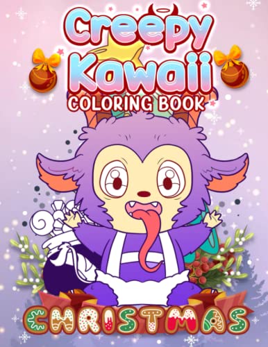Creepy Kawaii Christmas Coloring Book: Kawaii And Sppoky Horror Chibi ...