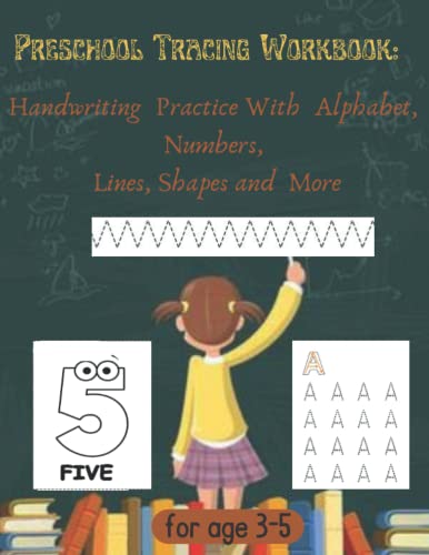 Preschool Tracing Workbook Handwriting Practice With Alphabet, Numbers ...