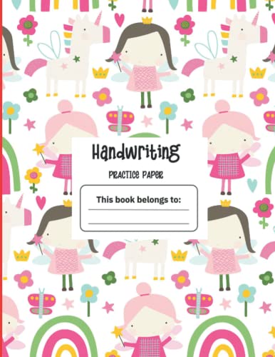 Handwriting Practice Notebook for Little Girls: 8.5 x 11 inches sheet ...