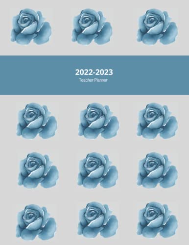 2022-2023 Teacher Lesson Planner Weekly and Monthly Blue Sky: 8 Period ...