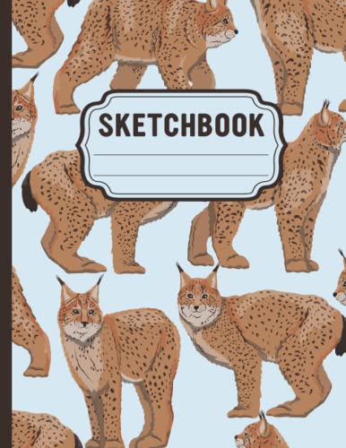Bobcats Sketchbook: Funny Blank Sketching Book Gift Ideas for Siblings ...