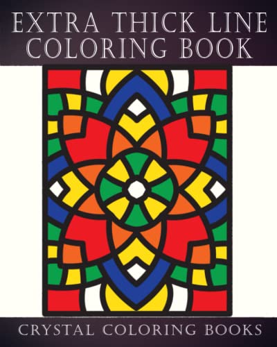 Extra Thick Line Coloring Book: 40 Extra Thick Line Mandala Pattern ...