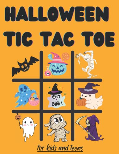 Halloween tic tac toe for kids and teens: Happy simple Halloween Tic ...