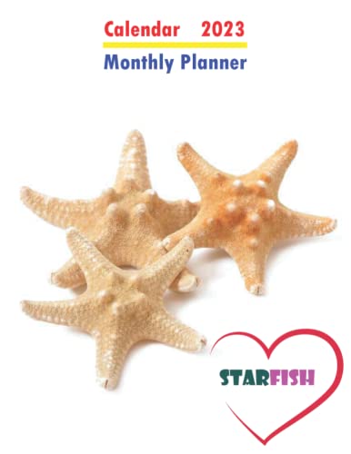Starfish Calendar 2023: Monthly Calendar Planner 2023 , Fish Calendar ...