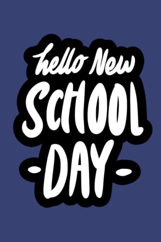 Hello new school-day-: A notebook is a greeting to a new day at school ...