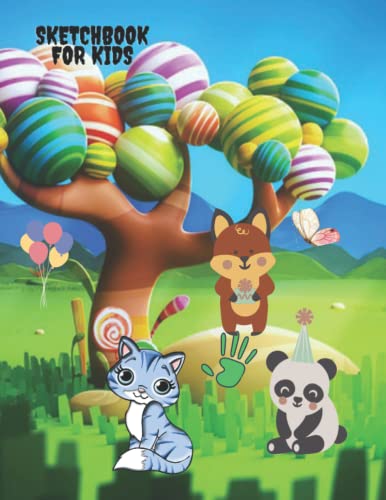 Sketchbook for kids: Cute Sketchbook With Blank Paper "8.5x11" inch 120 ...