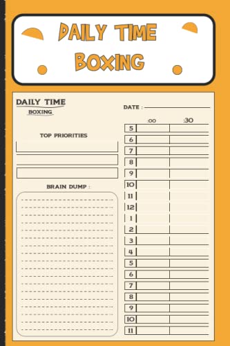 Daily Time Boxing: Daily Scrum, Time Block Journal, Productivity, To-Do ...