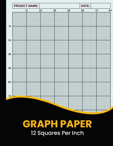 Graph Paper 12 Squares Per Inch: 12x12 Cross Stitch Grid Paper Pad 12 ...