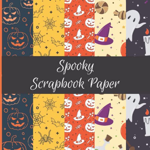 Spooky Scrapbook Paper: Halloween Themed Craft Paper Pad Supplies, 40 ...