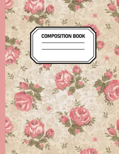 flowers Composition Book: 8.5x11 inches , 150 page ,Cute flowers ...