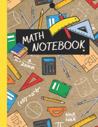 Graph Paper Math Notebook: Quad Ruled Composition Notebook:Graph paper ...