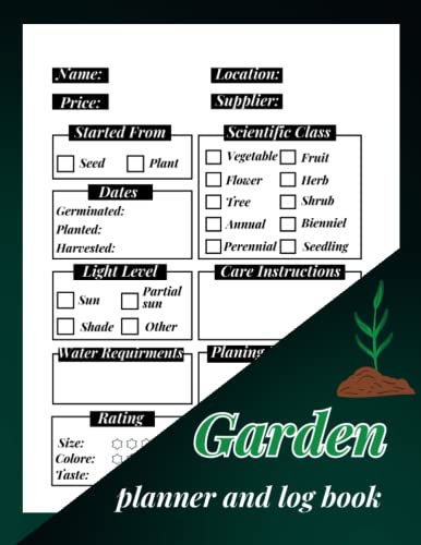 Garden log book and planner: gardening notebook | keep track of your ...