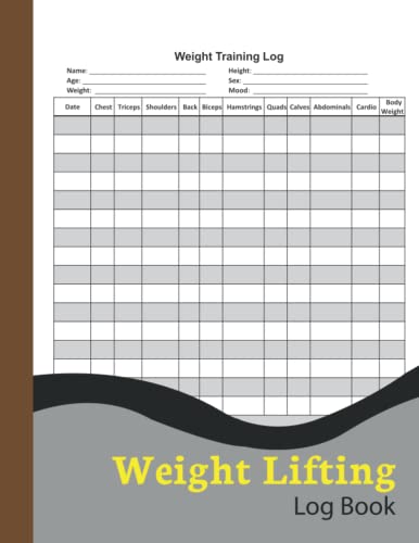 Weight Lifting Log Book: Perfect Workout Planner For Beginners and ...