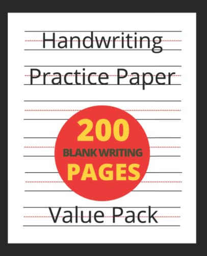 Handwriting Practice Paper for Kids: 200 Pages Mid line Dotted ...