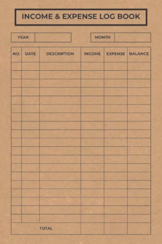 Income and Expense Log Book: Income Expense Record Book | Simple Income ...