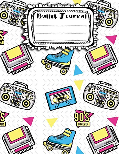 Bullet Journal: A4 - 156 paginas - Patron retro - anos 90 (156 paginas ...