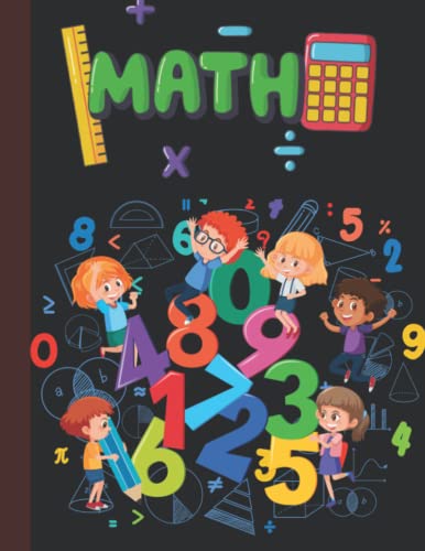 Black Graph Paper Math Notebook: Math Practice Notebook Grade 1-3 ...