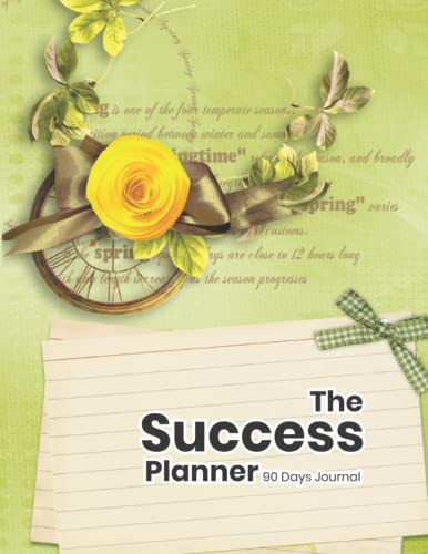 3 Month Motivational Planner Journal Spring Dreams Design: 90 Days ...