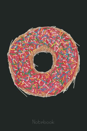 Sweet Big Doughnut Donut Artsy Art Design Notebook: Ruled Donut ...