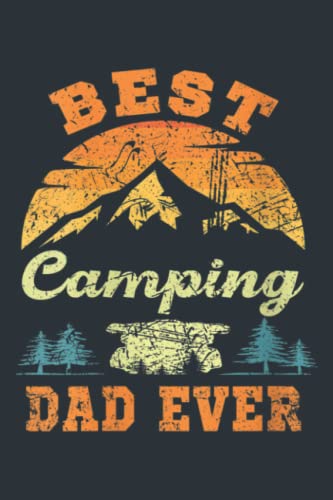 Best Camping Dad Ever Funny Camper Father Vintage: Notebook A5 size by ...
