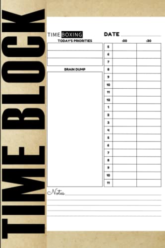 Time Block Planner: Daily Method for Deep Work - Timeboxing Journal for ...