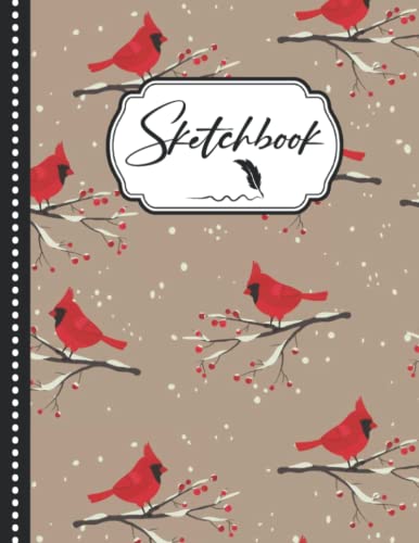 Sketchbook: Lovely Cardinal bird Cover, The drawing book can be a ...