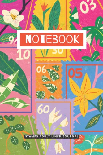 Notebook: Beautiful stamp themed journal,120 pages,for ,moms , Dads ...