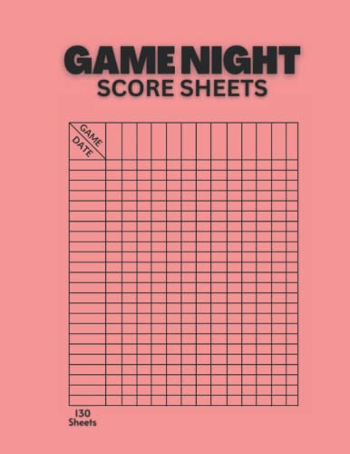 Game Night Score Sheets: Simple scorekeeping gaming logbook for many ...