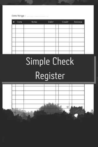Simple Check Register: Check Log Book - Checkbook Registers For ...