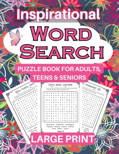 Inspirational Word Search Puzzle Book: Large Print featuring over 120 ...