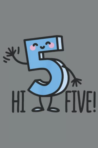 Funny Hi Five High hand Hello wave number 5 kids gift: Heart Journal ...