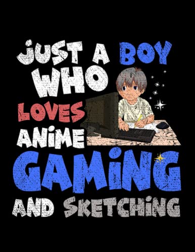 Anime Gamer Boy Anime Manga Notebook: Journal Notebook Composition Book ...