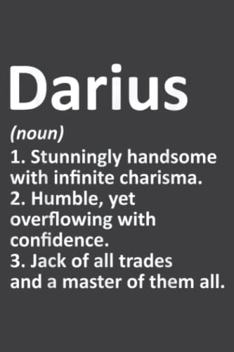 Darius Definition Personalized Name Funny Birthday Gift Idea Quote ...