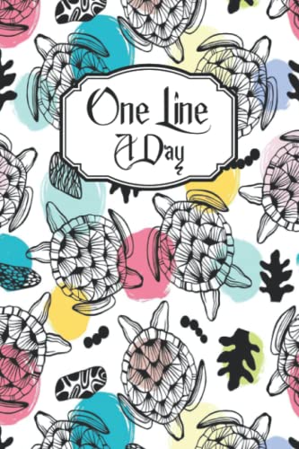 One Line A Day: Lovely Sea Turtle Cover, A Modern Keepsake Journal and ...