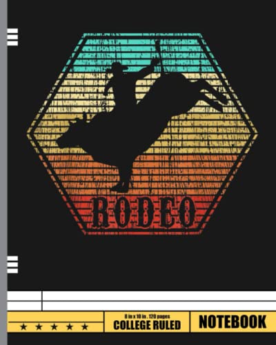 Rodeo Bull Riding Notebook: Country Western Themed Journal Notepad ...