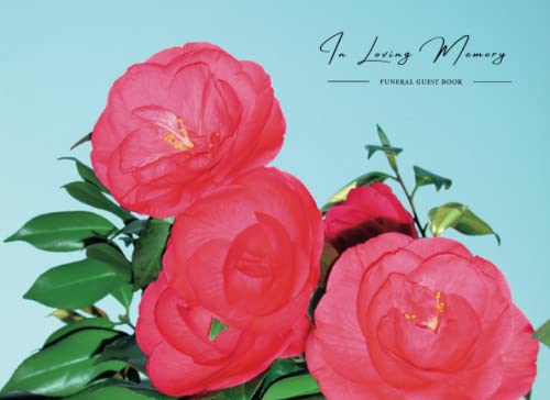 In loving Memory Funeral Guest book Roses: Guest book for memorial ...