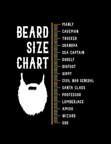 Measurement Chart Beard Mens Beard Measurement Chart Beard Notebook ...