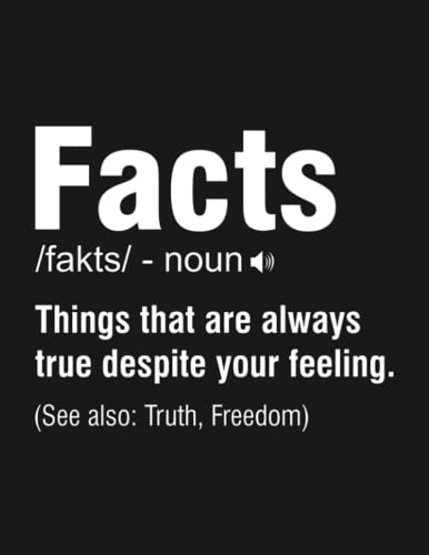 Facts Over Feelings Definition Notebook: List Down Plans, To-do List ...