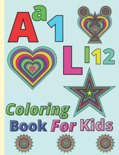 ABCs & 123s Coloring Book shapes for kids: big and small alphabet with ...
