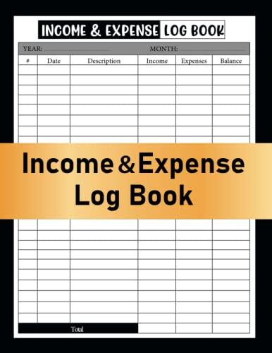 Income And Expense Log Book: Simple Income Expense Record Tracking Book ...