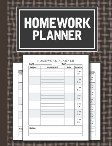 Homework Planner: Cute Daily Student Homework Organizer Notebook 2022 ...