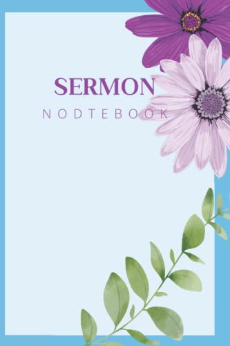 Sermon Notebook: Simple Floral Design Sermon Notebook Journal For Teens ...
