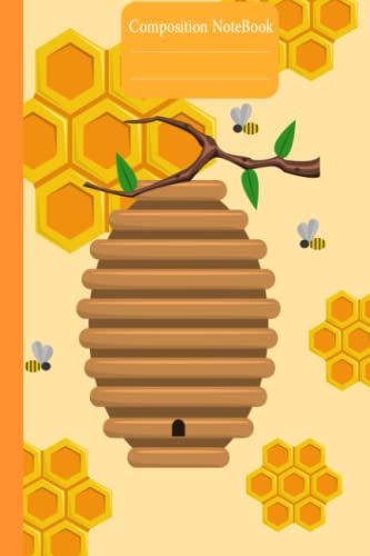 honey notebook: Vintage bumblebee honeycomb line art cover, Honey bees ...