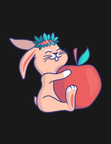 Notebook: Vegan Rabbit Girl: 100 Lined Pages 8.5 x 11 Inch, Book Review ...