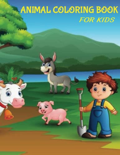 Premium Coloring Books for Toddlers :25 Cute Animal Pages for Coloring ...