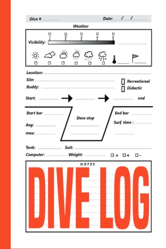 The Dive Log Book: Scuba Diving Logbook for Beginner, Fun Scuba Diving ...