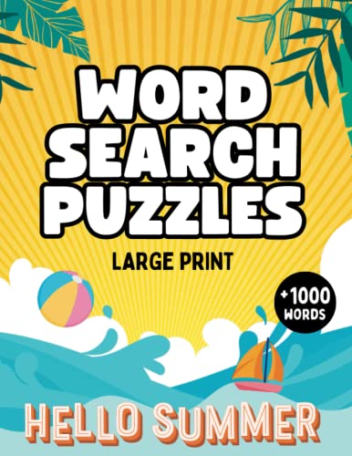 Hello Summer Word Search Puzzle Book: Challenging and Fun Summer Words ...
