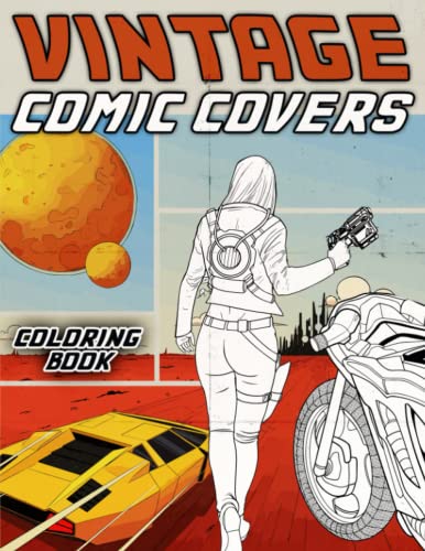 Vintage Comic Covers Coloring Book: Wonderful Coloring Pages About Old ...